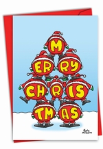 Bottom of my Santa heart: Funny Christmas Card