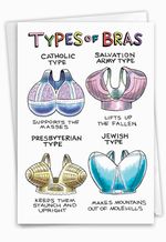 Bra Types: Funny Birthday Greeting Card