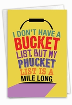 Bucket List: Funny Birthday Greeting Card