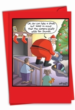 Camera Adds Ten Pounds: Funny Christmas Greeting Card