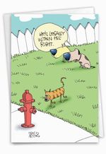 Cat Hydrant: Funny Birthday Card