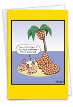 Coconut Surprise: Funny Birthday Card