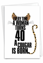 Cougar: Funny Birthday Card