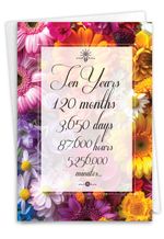 10 Year Time Count: Creative Anniversary Work Milestone Printed ...