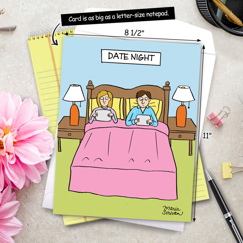 Date Night Cartoons Anniversary Greeting Card Maria Scrivan