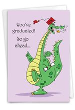 Dragon Graduate Cartoons Graduation Greeting Card D.T. Walsh