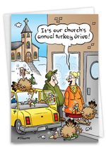 Drunk Turkey Drive: Funny Thanksgiving Greeting Card