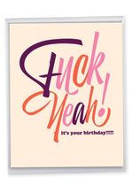 Eff Yeah!: Funny Birthday Jumbo Greeting Card