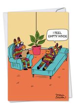 Empty Inside Cartoons Birthday Greeting Card Maria Scrivan