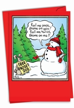 Free Nose Job: Funny Christmas Card - Rabbit