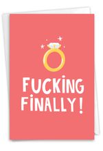 Finally: Funny Engagement Card