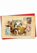 Santa Postcards - Car: Creative Merry Christmas Card