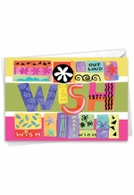 Grateful Graffiti: Stylish Blank Greeting Card
