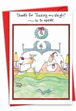 Guide My Sleigh: Funny Christmas Greeting Card - Reindeer
