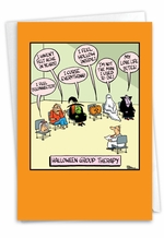 Halloween Group Therapy: Hilarious Halloween Printed Card