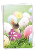 Hatching Rabbits-Egg: Creative Easter Printed Card