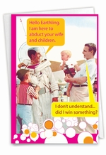 Hello Earthling: Funny Birthday Card for Men