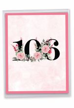 Floral Age 106: Hilarious Milestone Birthday Jumbo Printed Greeting Card