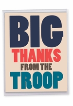 From The Troop: Funny Thank You Large Greeting Card