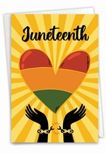 Happy and Freedom: Stylish Juneteenth Greeting Card