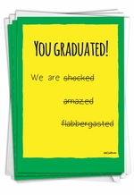 Shocked And Amazed: Hilarious Graduation Pack of 3 Cards