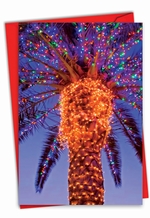Holiday Palms: Stylish Christmas Greeting Card