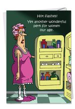 Hot Flash Funny Birthday Greeting Card