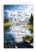 35 Year Time Count: Humorous Recovery Card