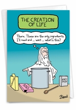 Creation Of Life: Humor Birthday Card