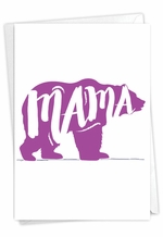 Mama Bear: Artful Congratulations Paper Greeting Card
