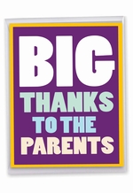 Parents Appreciation: Humorous Thank You Extra Large Paper Card