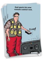 Remote Control Vest: Humor Father's Day Pack of 3 Cards