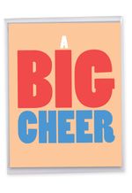 A Big Cheer: Funny Congratulations Jumbo Greeting Card