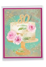 Number Cake 80: Artful Milestone Birthday Giant Card