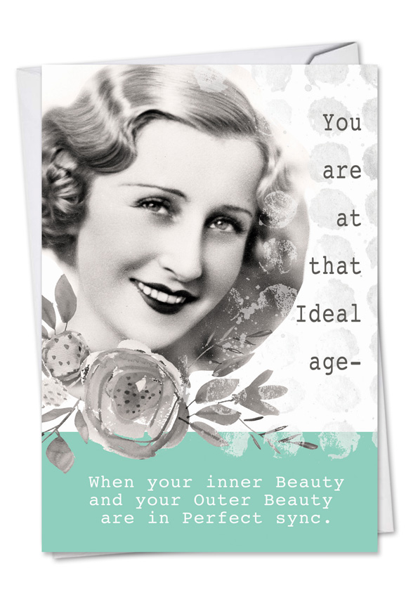 Ideal Age Picture Birthday Greeting Card Debbie Tomassi