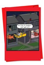 Just Get In Cartoon Christmas Card By Tim Whyatt