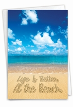 Life's a Beach: Creative All Occasions Blank Card