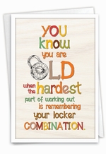 Locker Combination: Humor Birthday Greeting Card