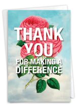 Making A Difference: Stylish Thank You Greeting Card