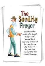 Man's Senility Prayer: Hilarious Birthday Boxed Set of 3 Cards