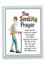 Man's Senility Prayer: Humor Birthday Over-sized Greeting Card for Men