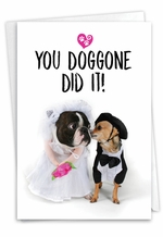 Married Dogs: Funny Wedding Congratulations Greeting Card