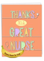 Nurse Gratitude: Stylish Thank You Over-sized Paper Greeting Card