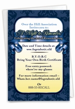 Over the Hill: Funny Birthday Greeting Card