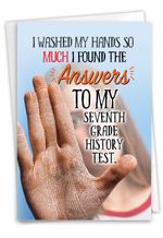 Overwashed Hands: Funny Birthday Greeting Card