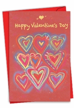 Radiant Hearts: Stylish Valentine's Day Card