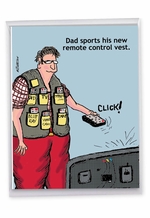 Remote Control Vest: Funny Father's Day Giant Card