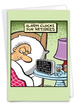 Retiree Alarm Clock: Humor Retirement Card