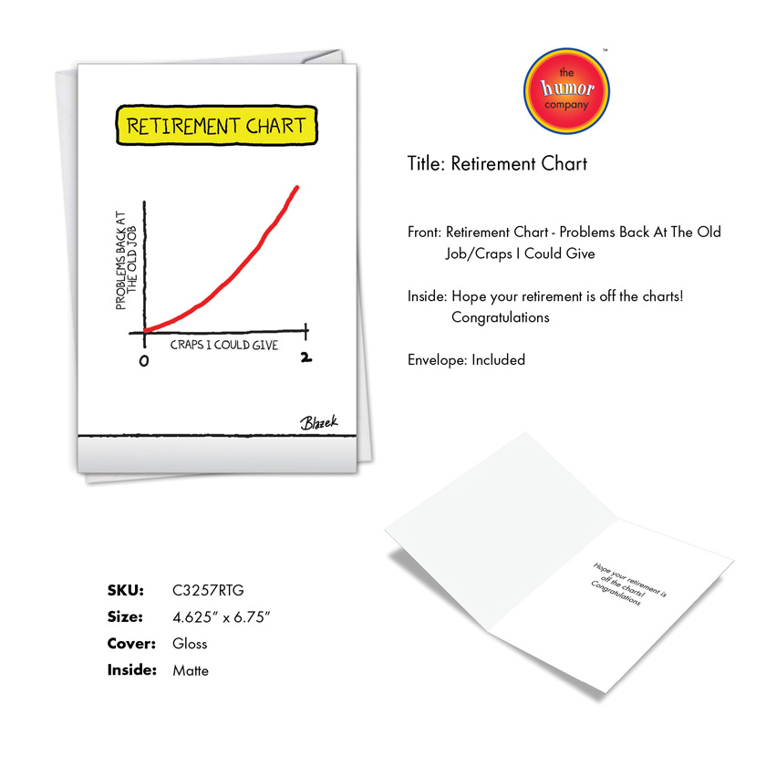 Retirement Chart: Hilarious Retirement Greeting Card