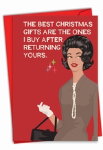Returned Gifts: Funny Merry Christmas Card for Women